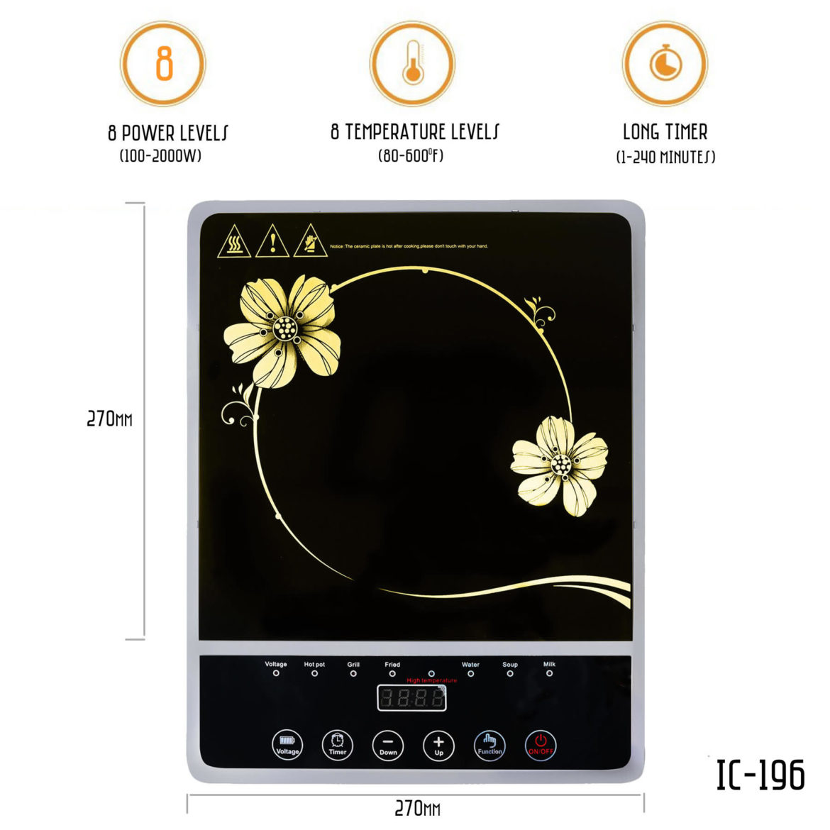 Crownline Hot Plate Infrared Cooker - IC-196 - Crownline