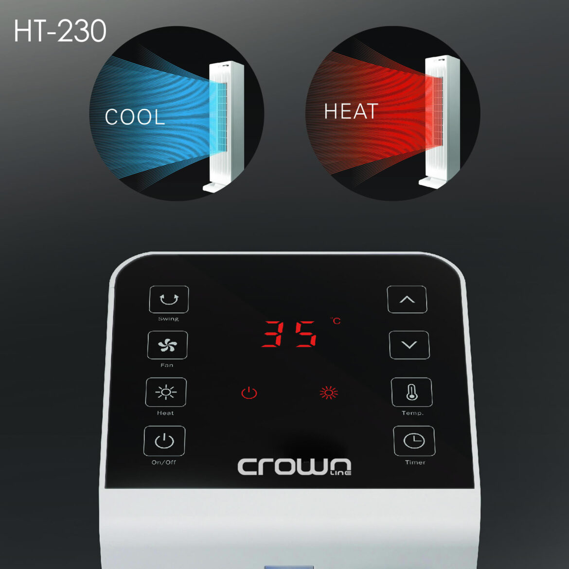 Crownline Hot & Cold Ceramic Heater - HT-230 - Crownline