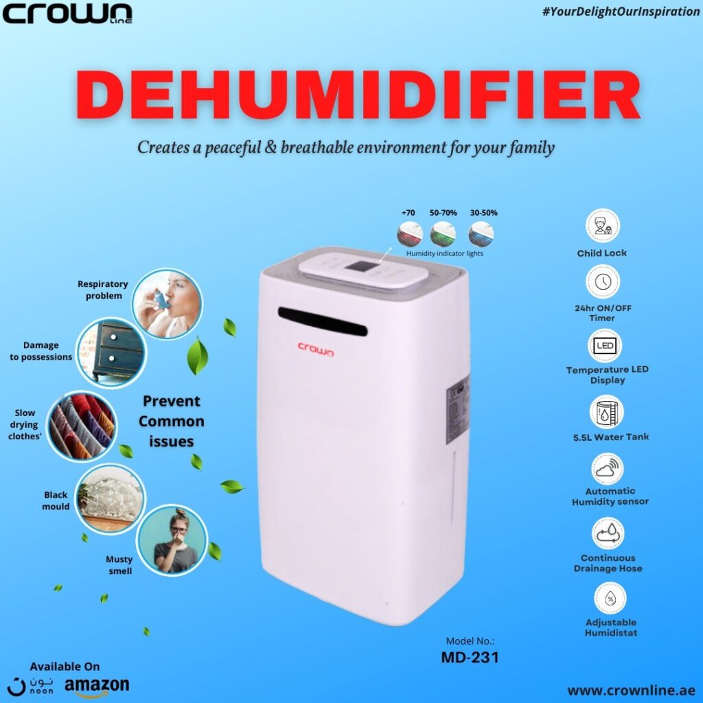 Crownline Dehumidifier Solving Humidity Woes in UAE Homes